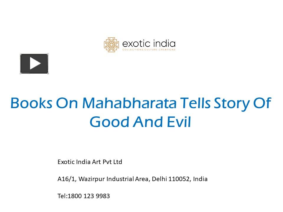 PPT – Books On Mahabharata Tells Story Of Good And Evil PowerPoint ...