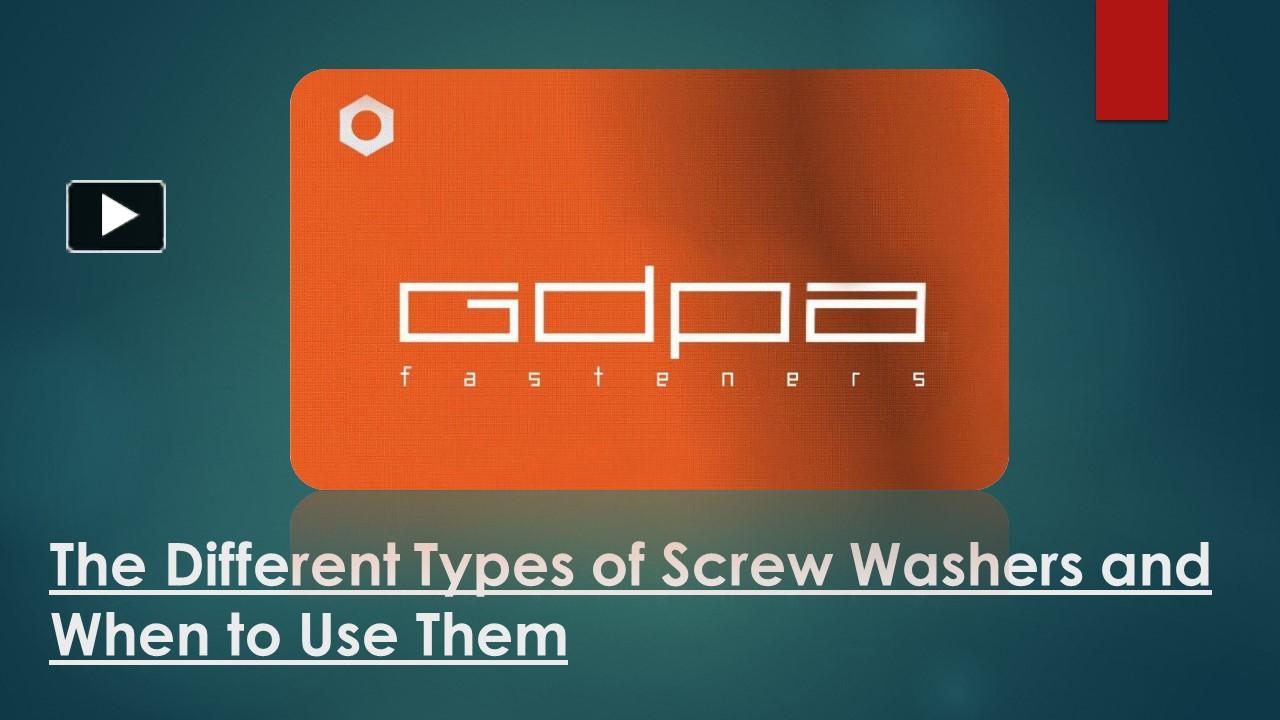The Different Types of Screw Washers and When to Use Them presentation ...