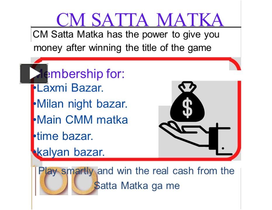 Welcome to the official website of CM Satta Matka presentation | free ...