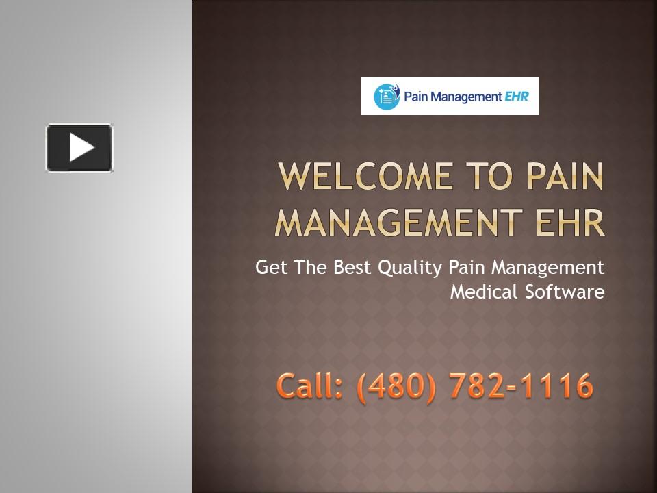 The Best Pain Management Medical Software System presentation | free to ...