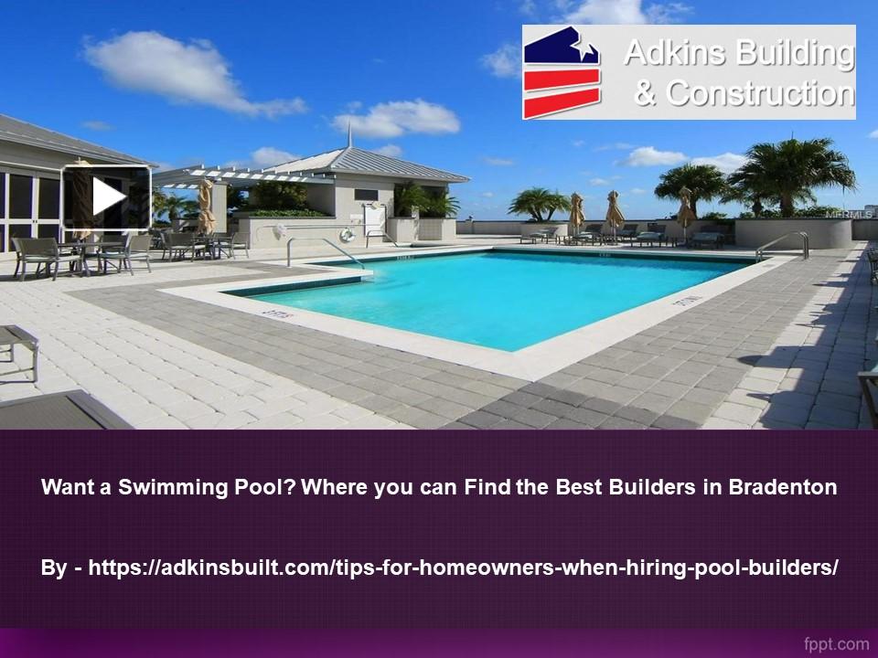Want a Swimming Pool? Where you can Find the Best Builders in Bradenton ...