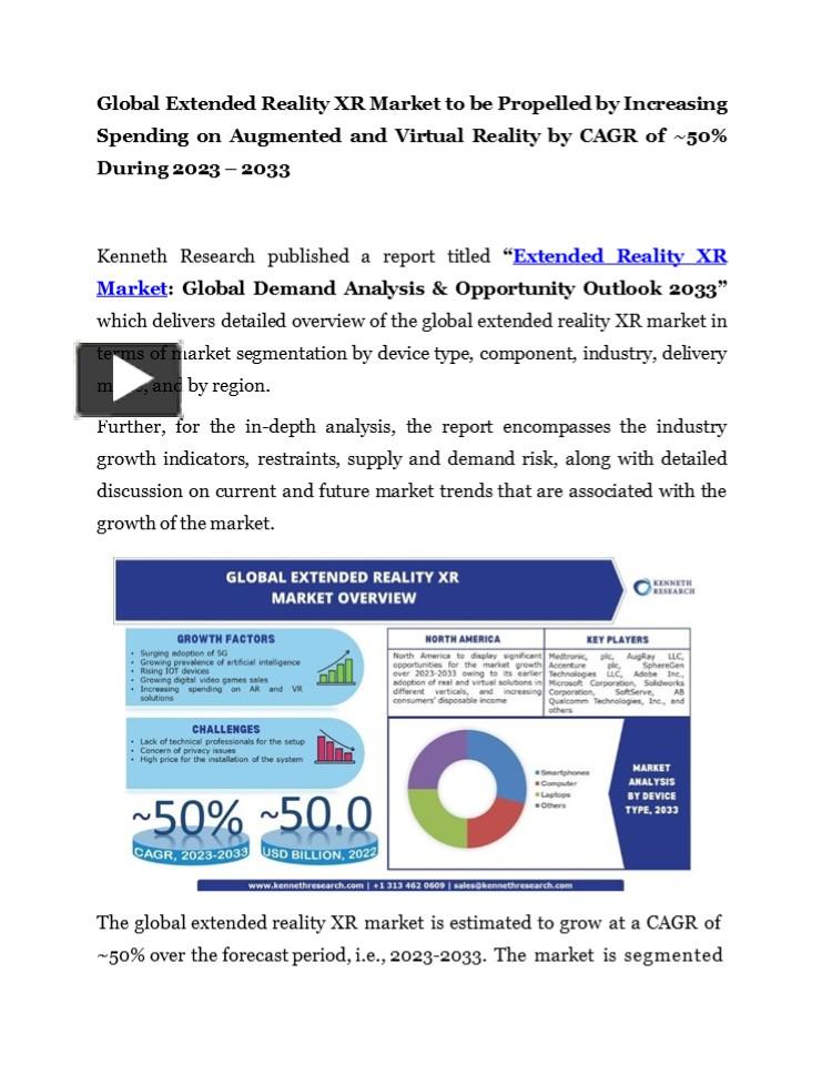 PPT – Extended Reality XR Market Analysis PowerPoint presentation ...