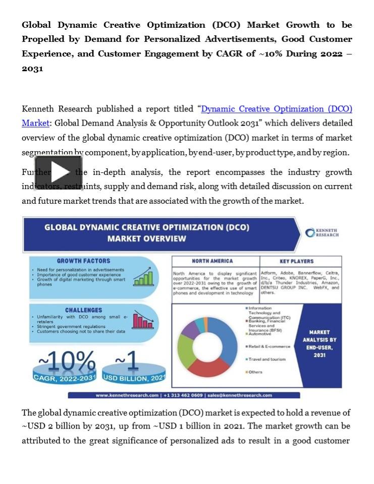Global Dynamic Creative Optimization (DCO) Market Analysis presentation ...