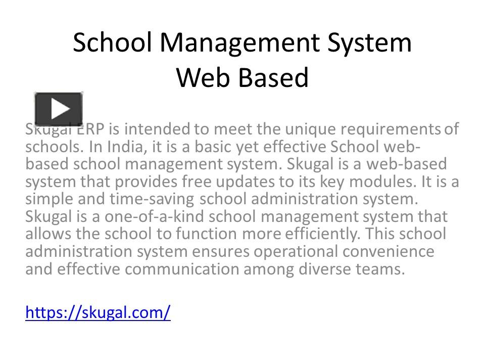School Management System Web Based presentation | free to download