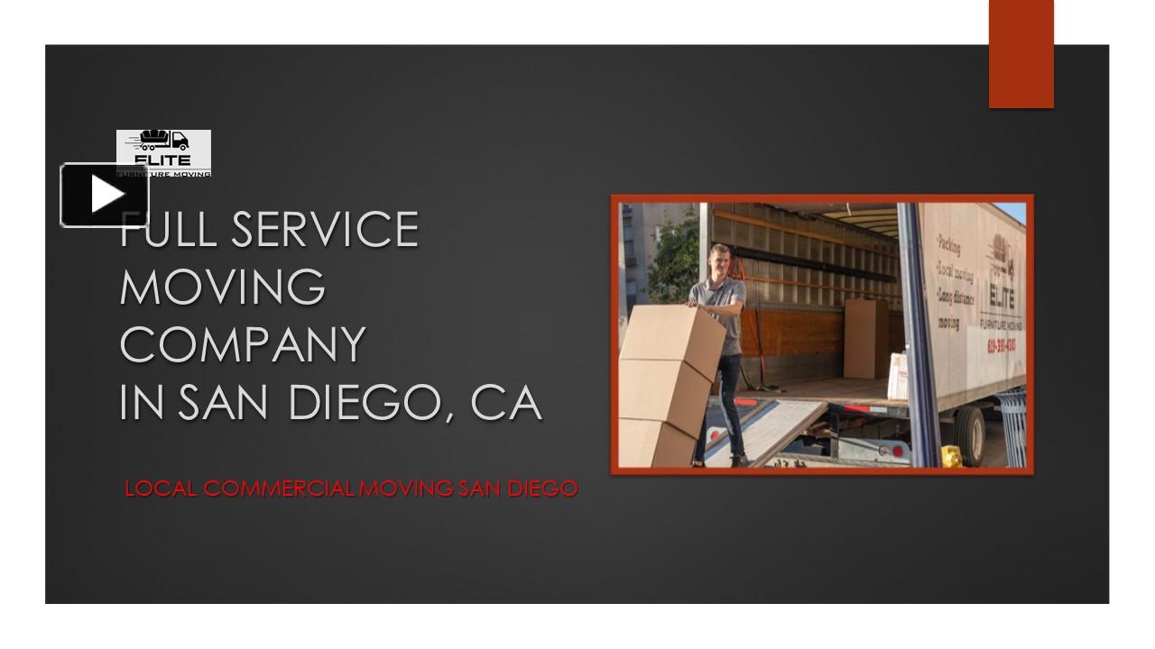 PPT – Full Service Moving Company In San Diego, Ca PowerPoint ...