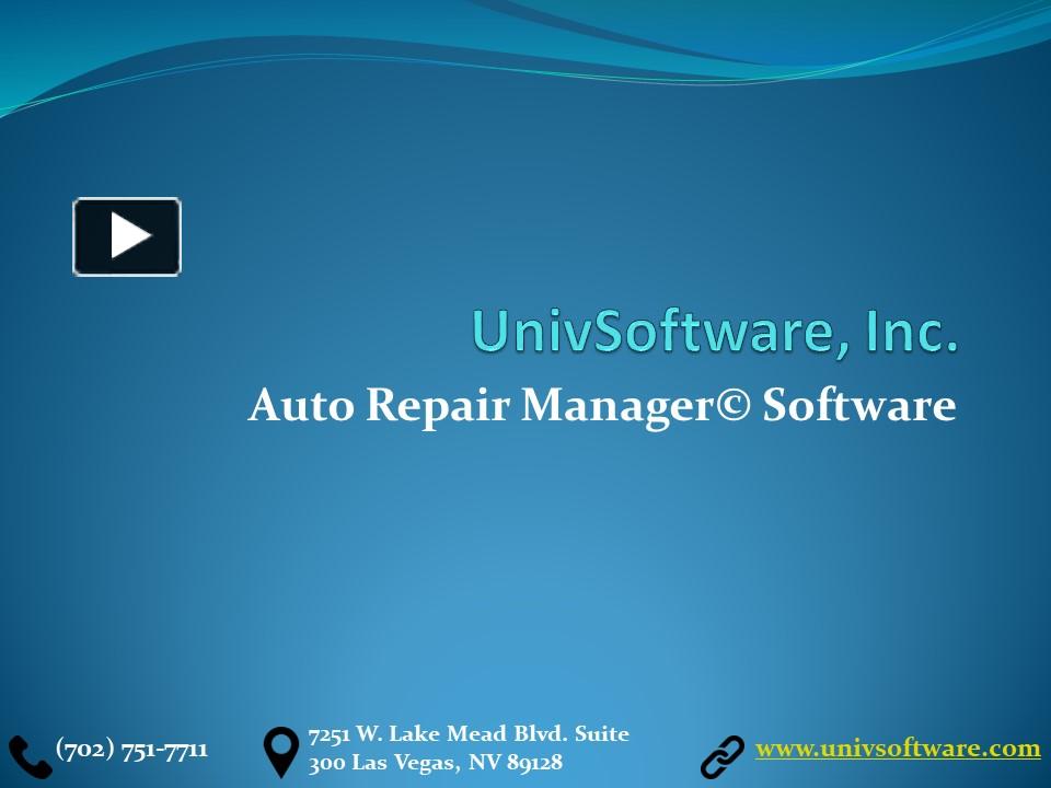 PPT – Auto Repair Manager© Software PowerPoint presentation | free to ...