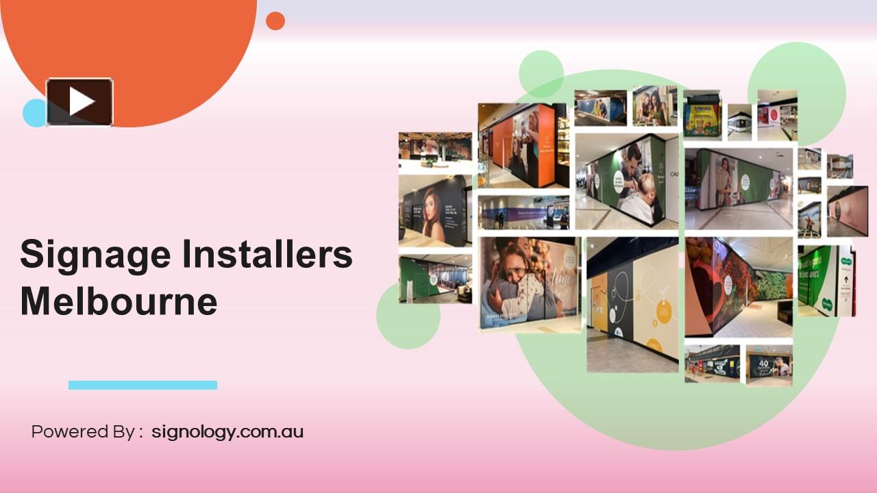 Signage Installer Melbourne presentation | free to download