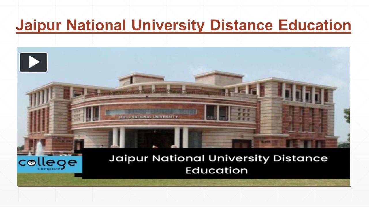 PPT – Jaipur National University Distance Education PowerPoint ...