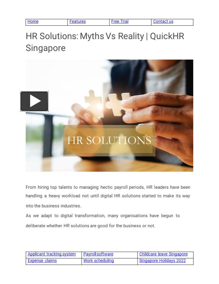 PPT – HR Solutions: Myths Vs Reality PowerPoint presentation | free to ...