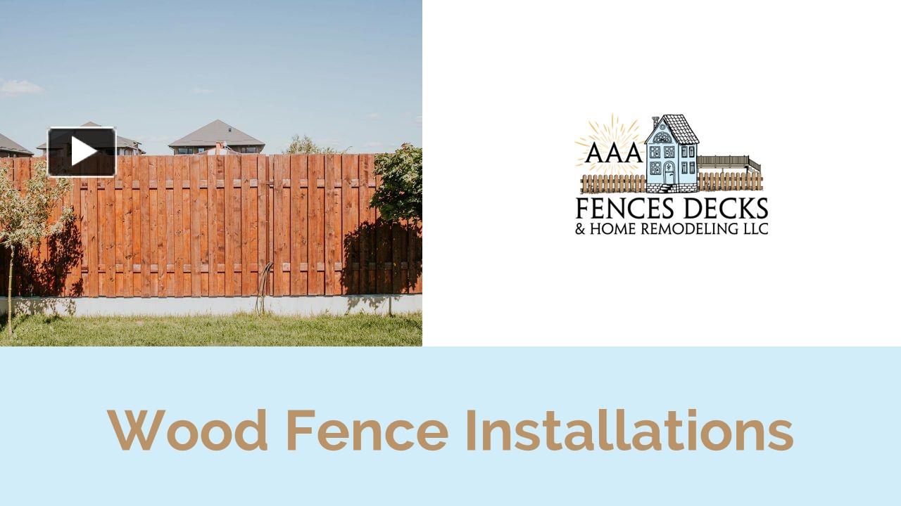 Wood Fence Installations presentation | free to download