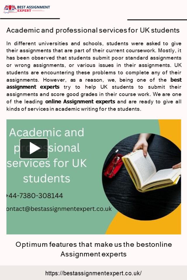 Academic and professional services for UK students presentation | free ...