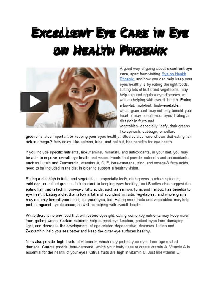 PPT – Excellent Eye Care in Eye on Health Phoenix PowerPoint ...