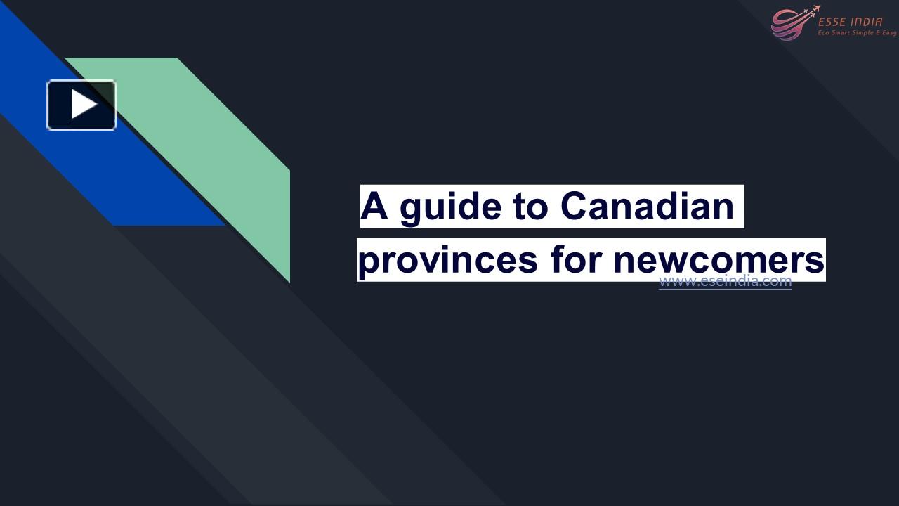 PPT – A guide to Canadian provinces for newcomers PowerPoint ...