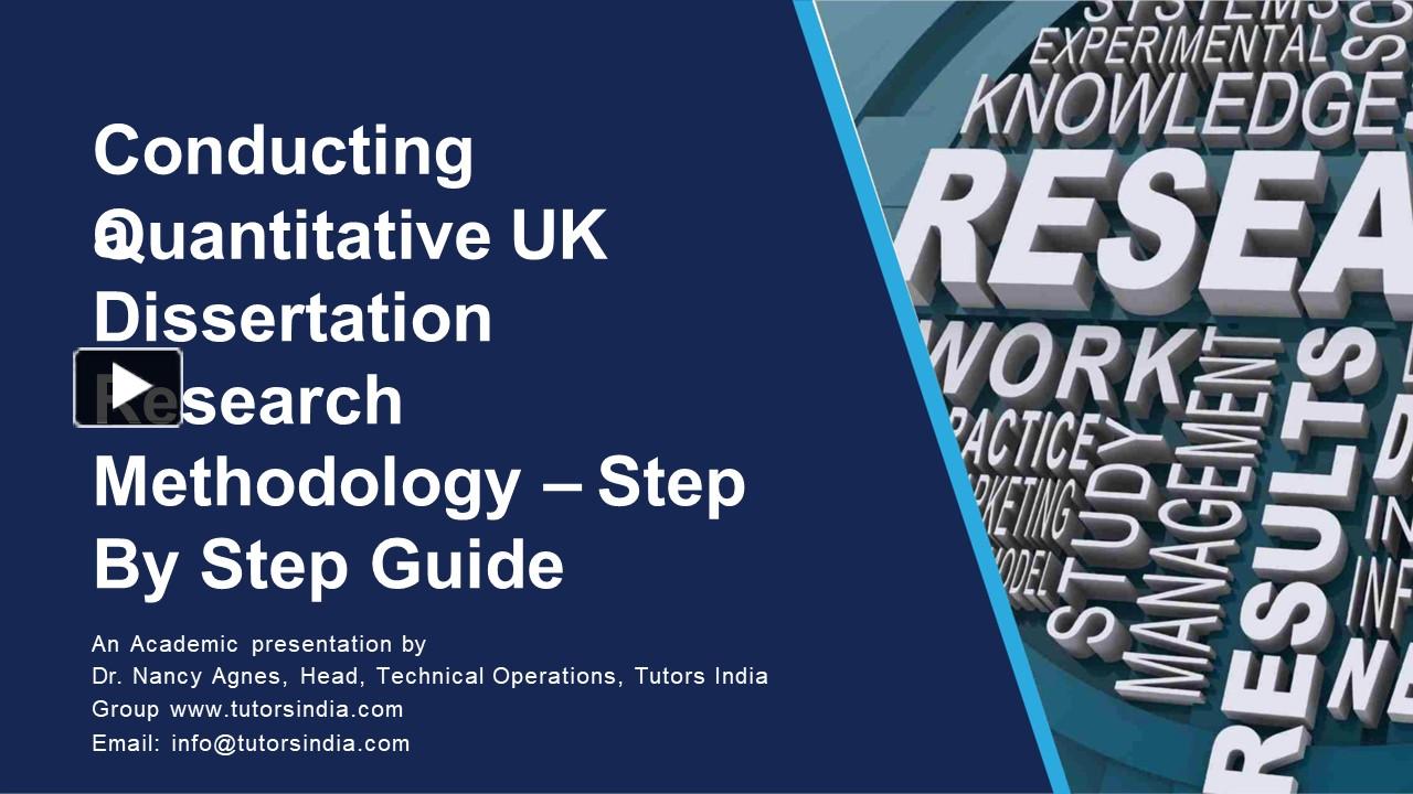 Conducting a Quantitative UK Dissertation Research Methodology – Step ...