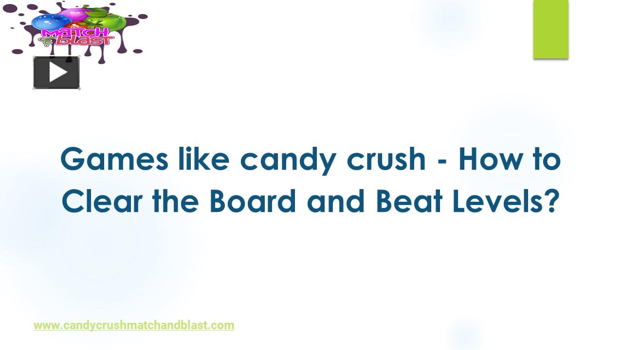 PPT – How to Clear the Board and Beat Levels? PowerPoint presentation ...