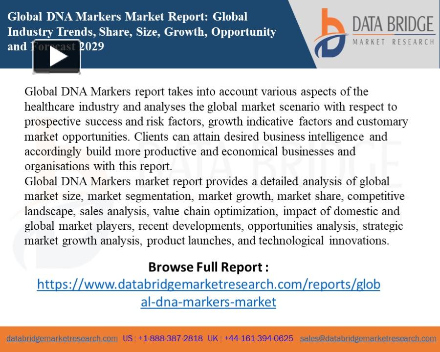 PPT – Global DNA Markers Market – Industry Trends and Forecast to 2028 ...