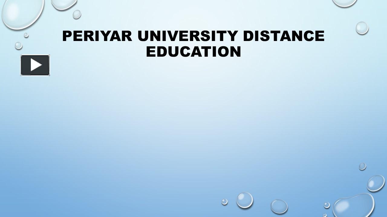 Periyar University Distance Education presentation | free to download