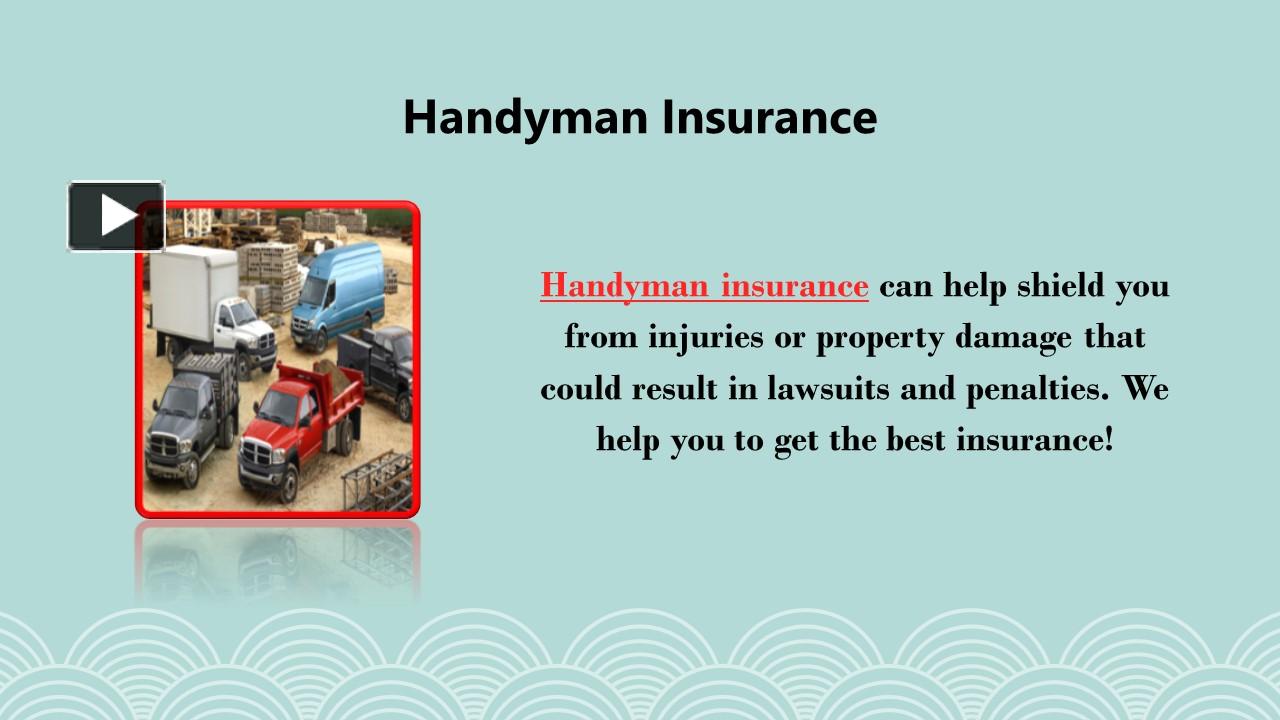 PPT – Handyman Insurance PowerPoint presentation | free to download ...
