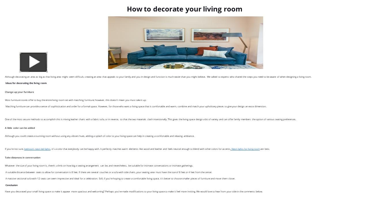 PPT – How to decorate your living room PowerPoint presentation | free ...