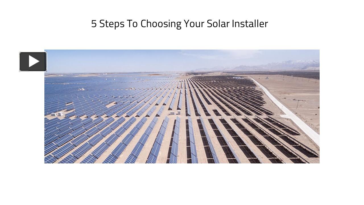 PPT – Solar Panel Installation Chennai PowerPoint presentation | free ...