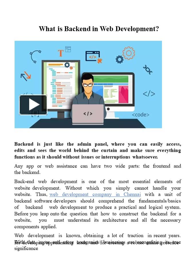 PPT – What is Backend in Web Development? PowerPoint presentation ...