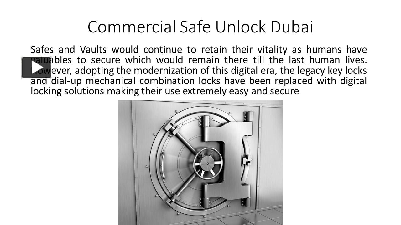 PPT – Commercial Safe Unlock Dubai PowerPoint presentation | free to ...