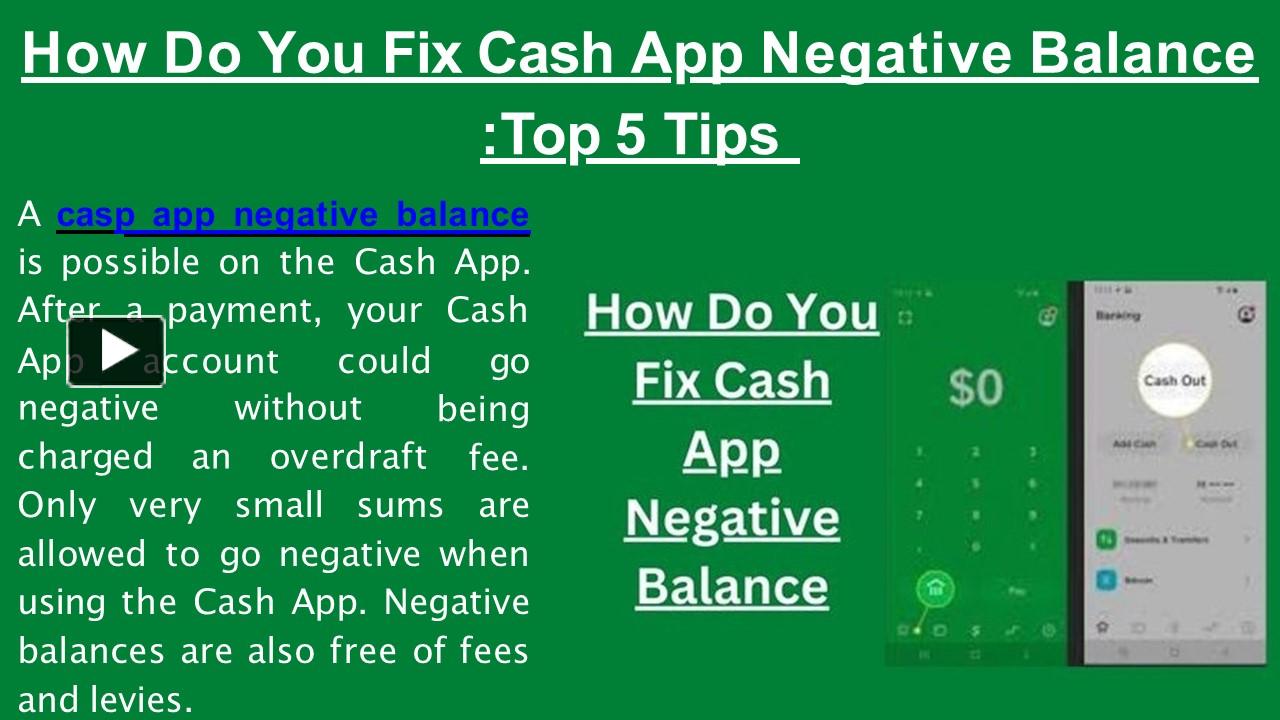 How Do You Fix Cash App Negative Balance :Top 5 Tips presentation ...