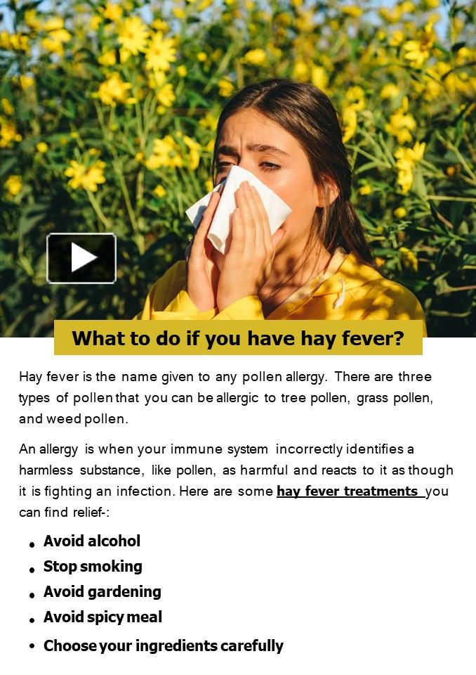 PPT – What to do if you have hay fever? PowerPoint presentation | free ...