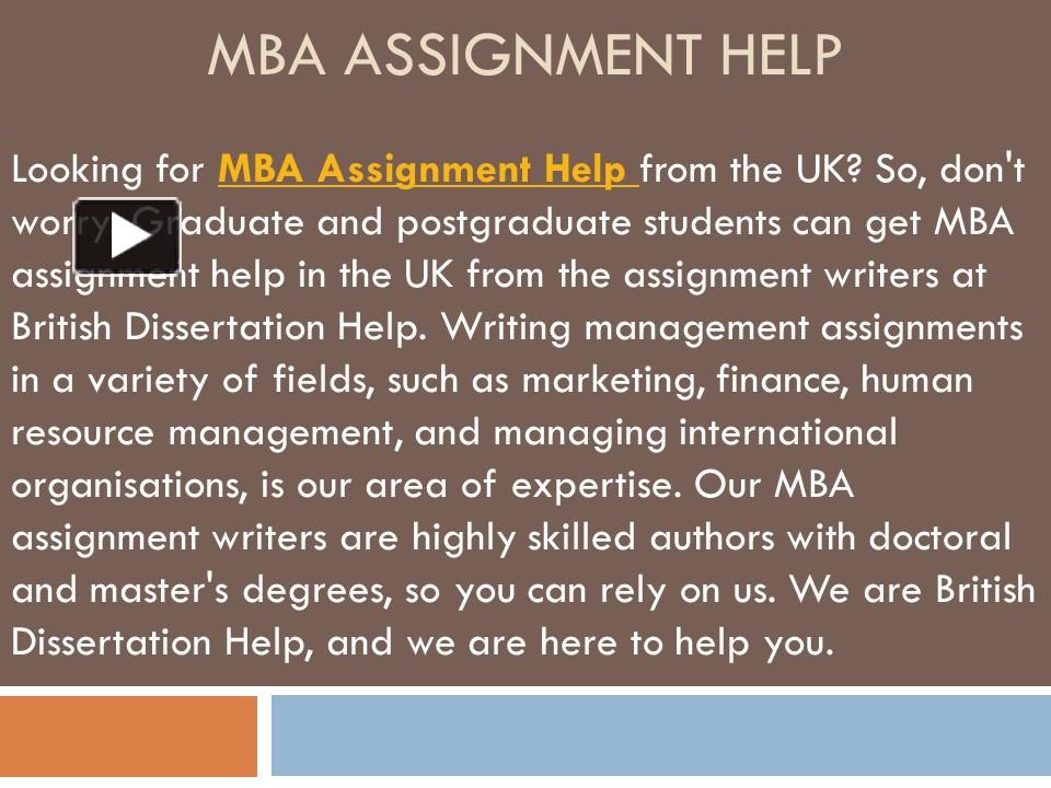 MBA Assignment Help presentation | free to download