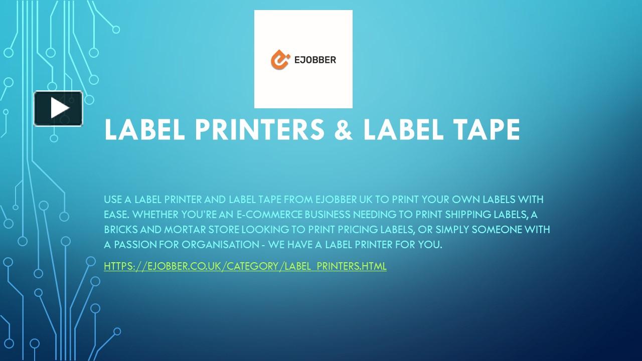 PPT – Label Printers & Label Tape PowerPoint presentation | free to ...