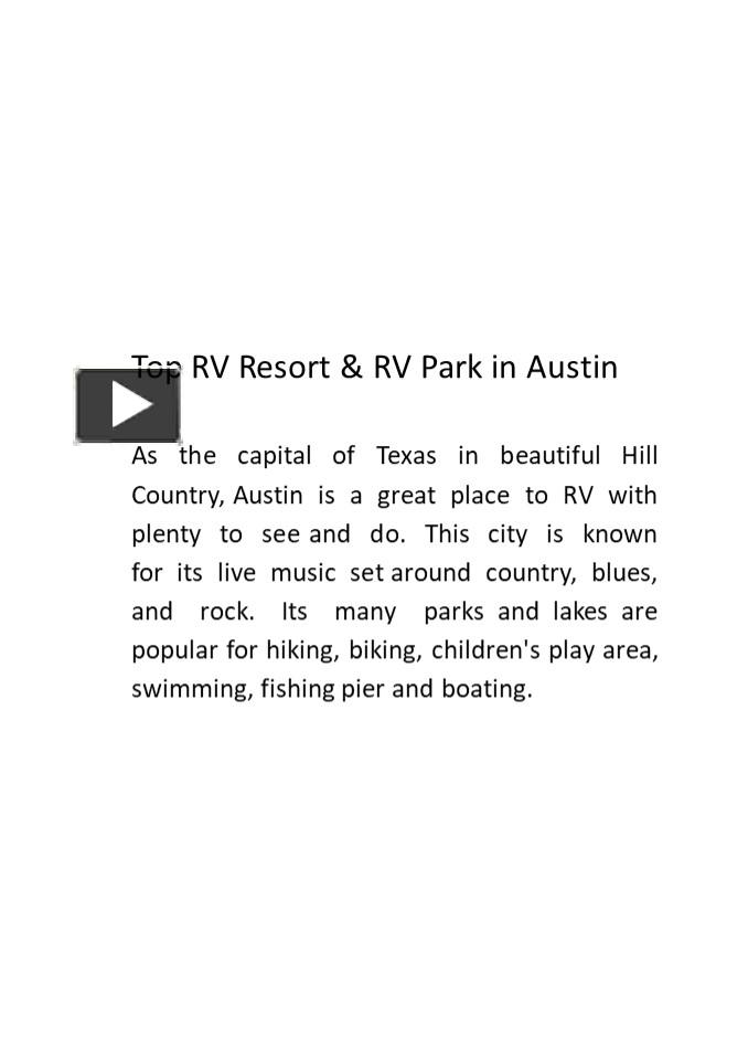 PPT – Top RV Resort & RV Park in Austin (1) PowerPoint presentation ...