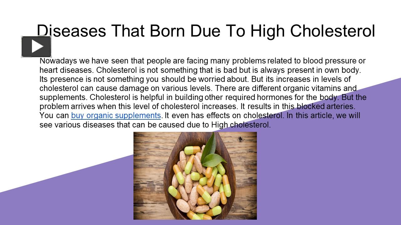 Diseases That Born Due To High Cholesterol presentation | free to download
