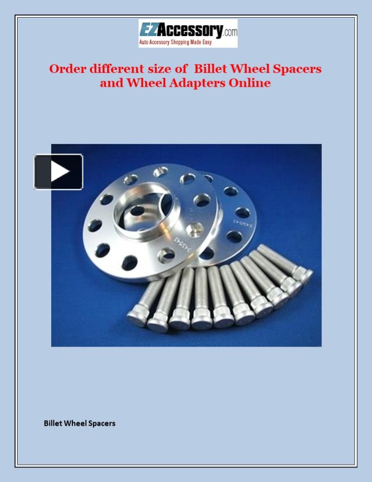 PPT – Order different size of Billet Wheel Spacers and Wheel Adapter ...