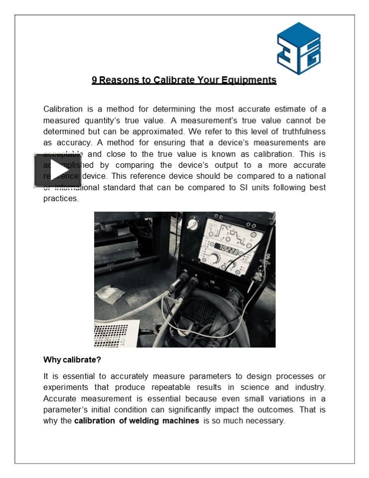 9 Reasons to Calibrate Your Equipment presentation | free to download