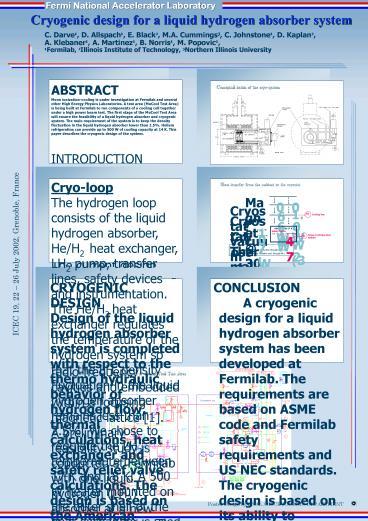 PPT – Cryogenic design for a liquid hydrogen absorber system PowerPoint ...