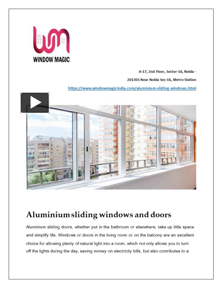 Aluminium sliding windows and doors presentation | free to download