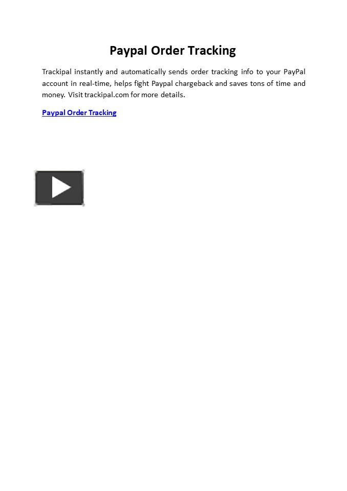 Paypal Order Tracking presentation | free to download