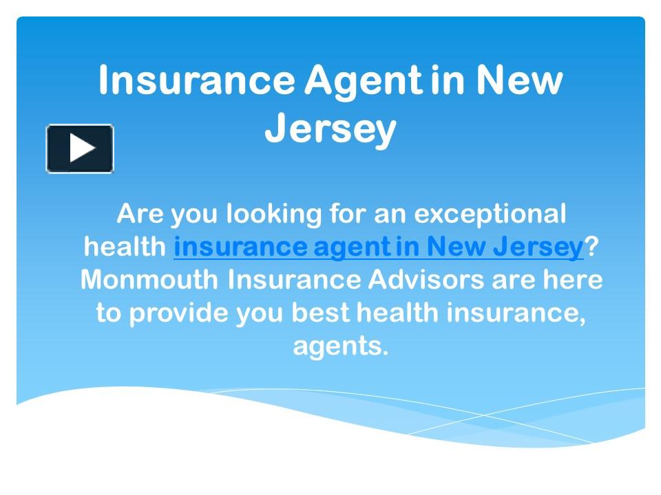 Insurance Agent in New Jersey presentation | free to download