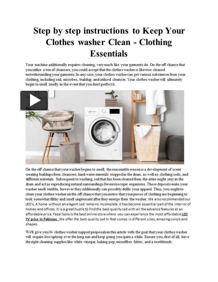 Step by step instructions to Keep Your Clothes washer Clean - Clothing ...