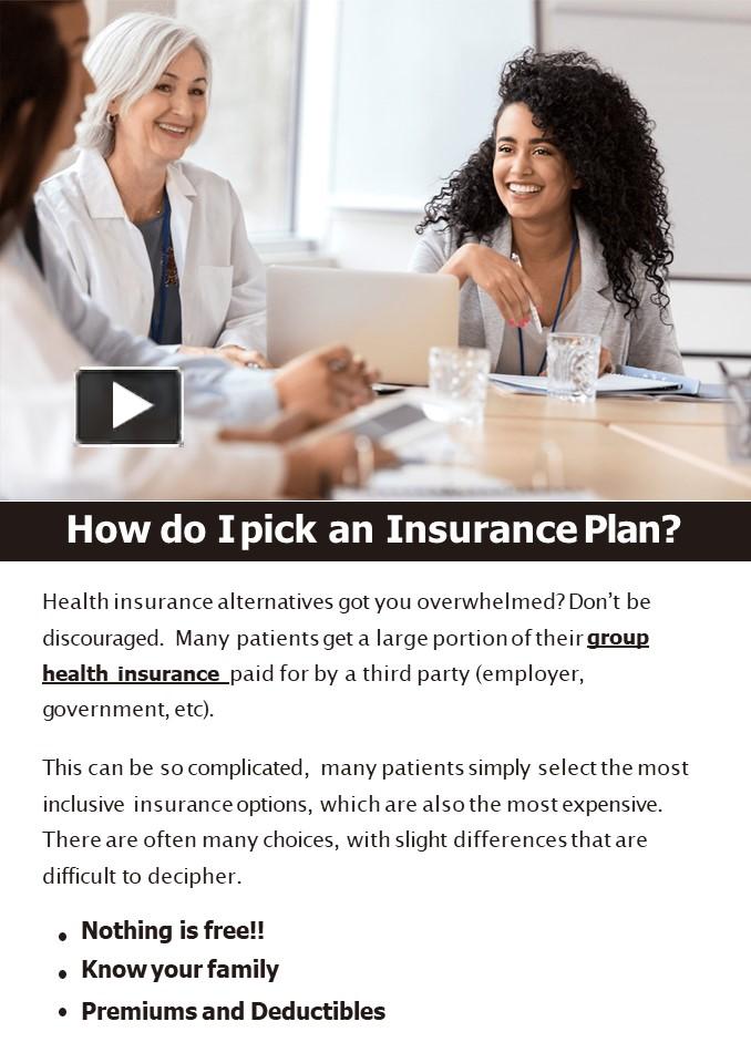 How do I pick an Insurance Plan? presentation | free to download