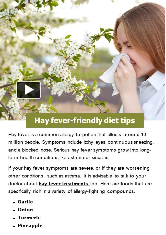 PPT – Hay fever-friendly diet tips PowerPoint presentation | free to ...