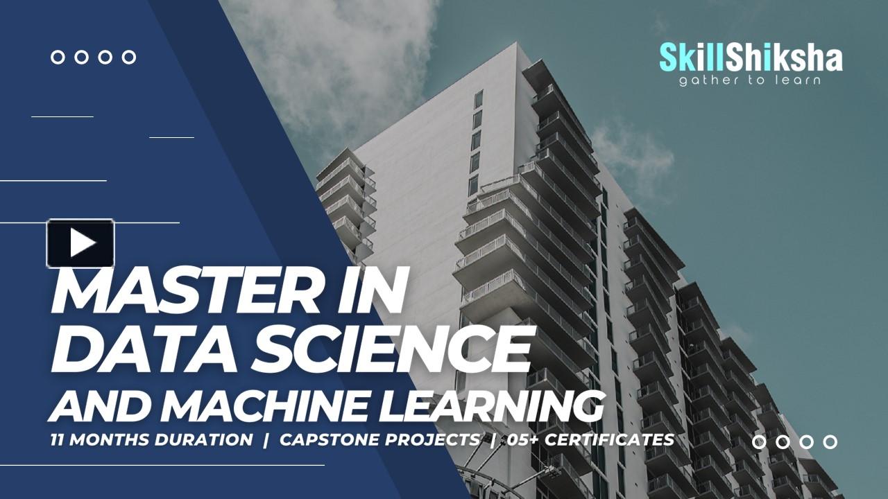 Master in Data Science presentation | free to download