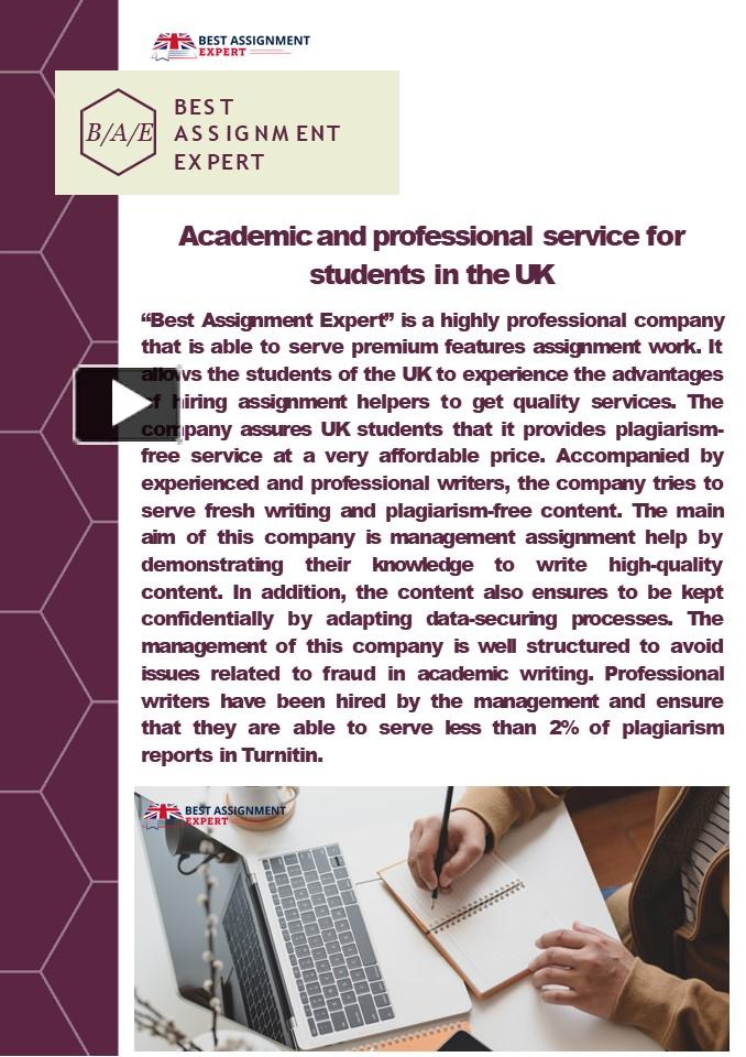 PPT – Academic and professional service for students in the UK ...