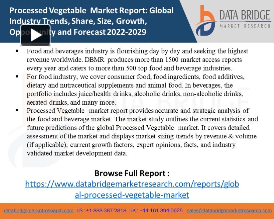 PPT – processed vegetable market PowerPoint presentation | free to ...