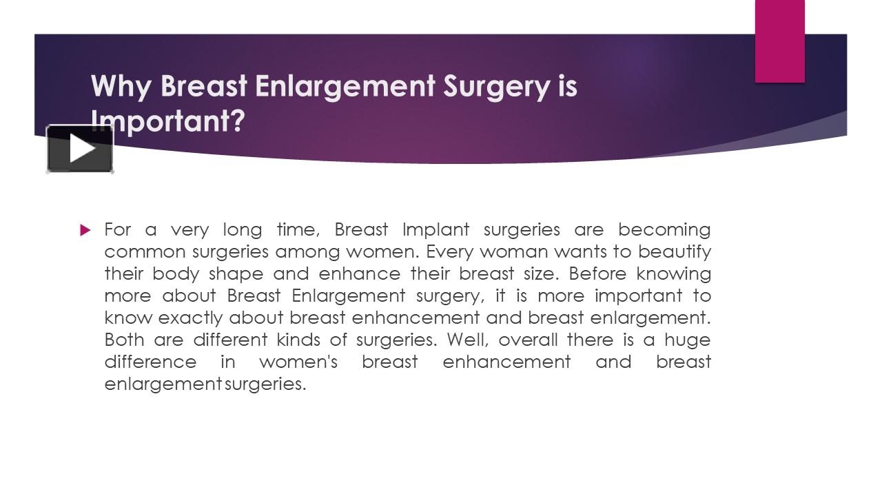 PPT – Why Breast Enlargement Surgery is Important? PowerPoint ...