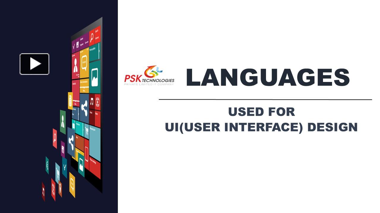 PPT – LANGUAGES USED IN UI(USER INTERFACE) PowerPoint presentation ...