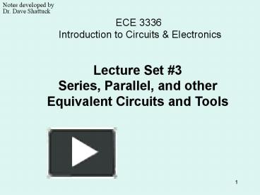 PPT – ECE 3336 Introduction to Circuits PowerPoint presentation | free ...