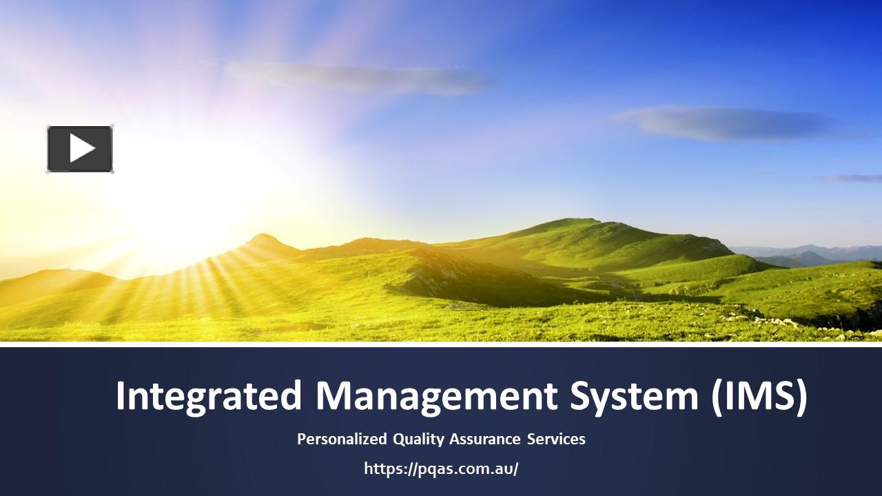 Integrated Management System (IMS) presentation | free to download