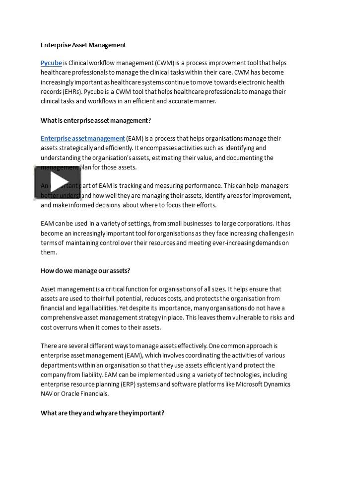PPT – Enterprise Asset Management PowerPoint presentation | free to ...