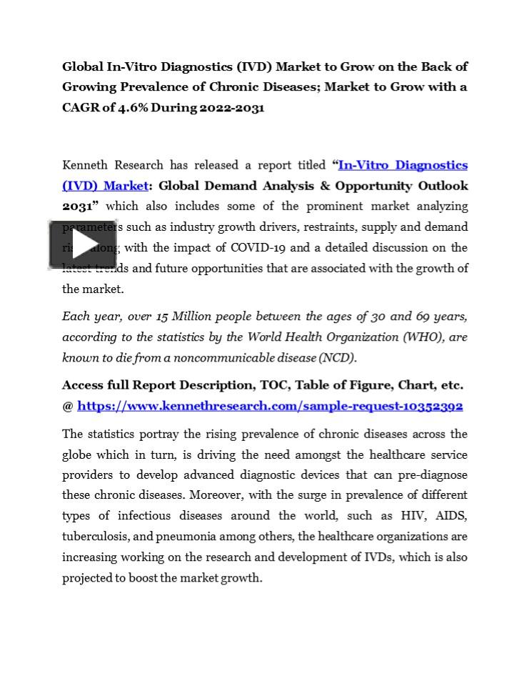 PPT – Global In-Vitro Diagnostics (IVD) Market Size, Share, Outlook ...